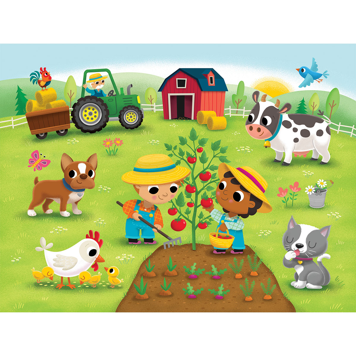 Illustration Québec - Pascale Constantin - Casse-tête en bois - À la ferme