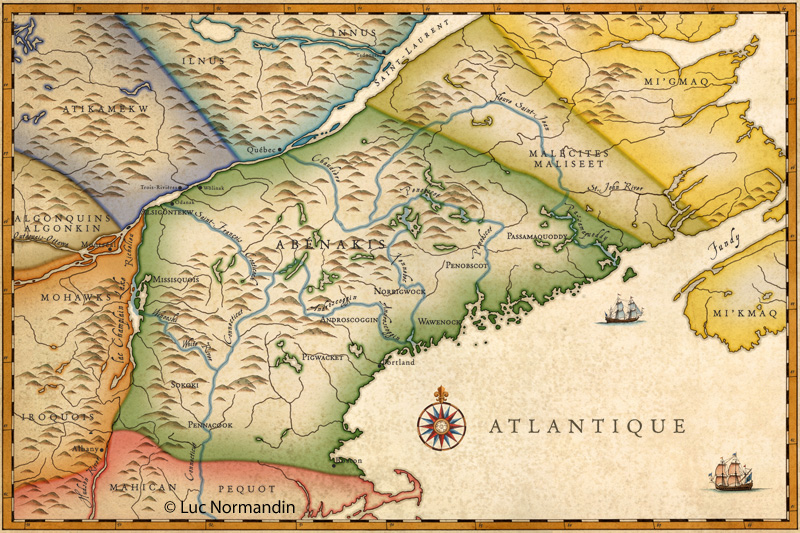 Illustration Québec - Luc Normandin - Cartes géographiques