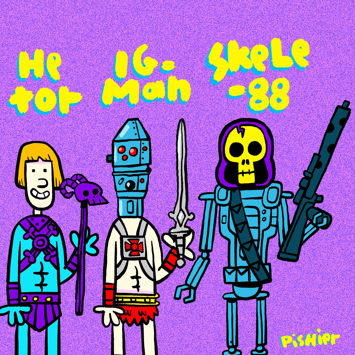 Illustration Québec - PisHier - He-tor, Ig-man et skele-88