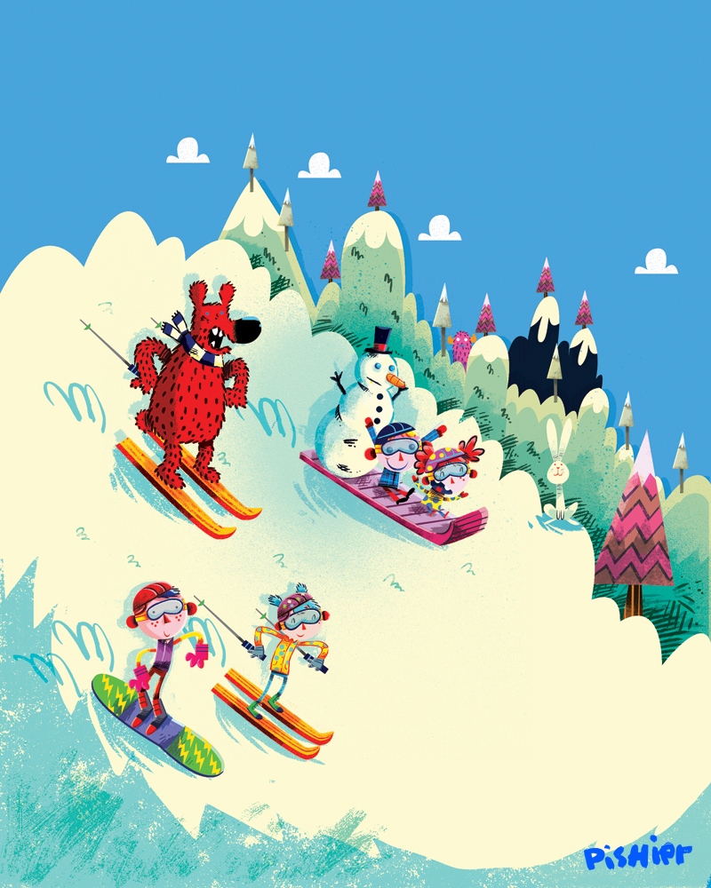 Illustration Québec - PisHier - chickaDEE magazine hiver/winter