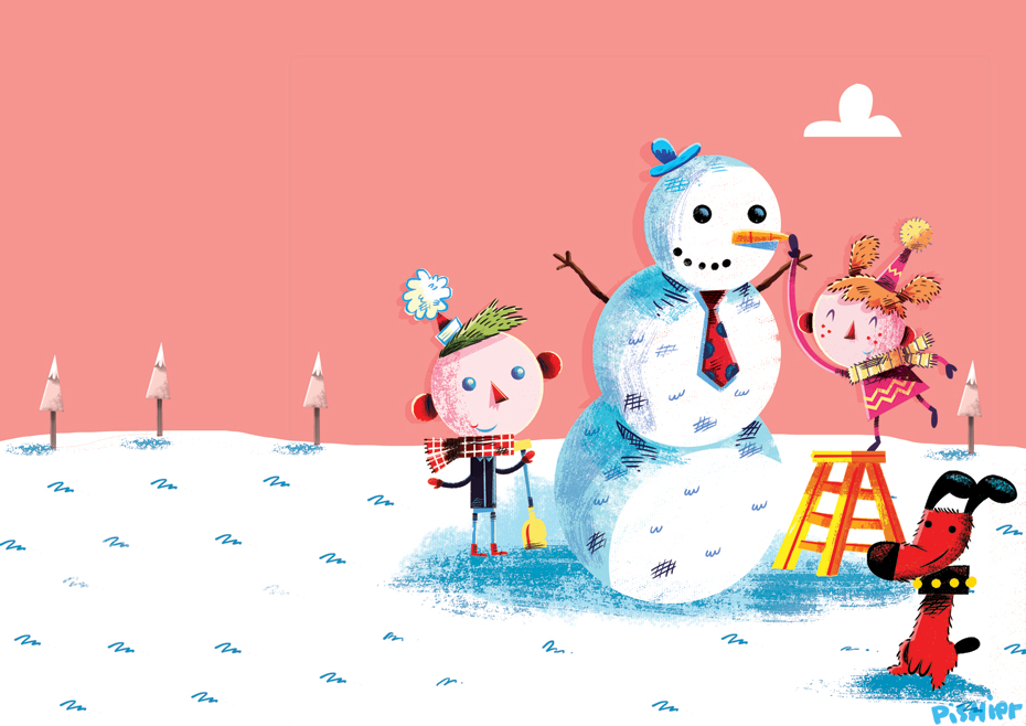 Illustration Québec - PisHier - chickaDEE magazine hiver/winter 2015